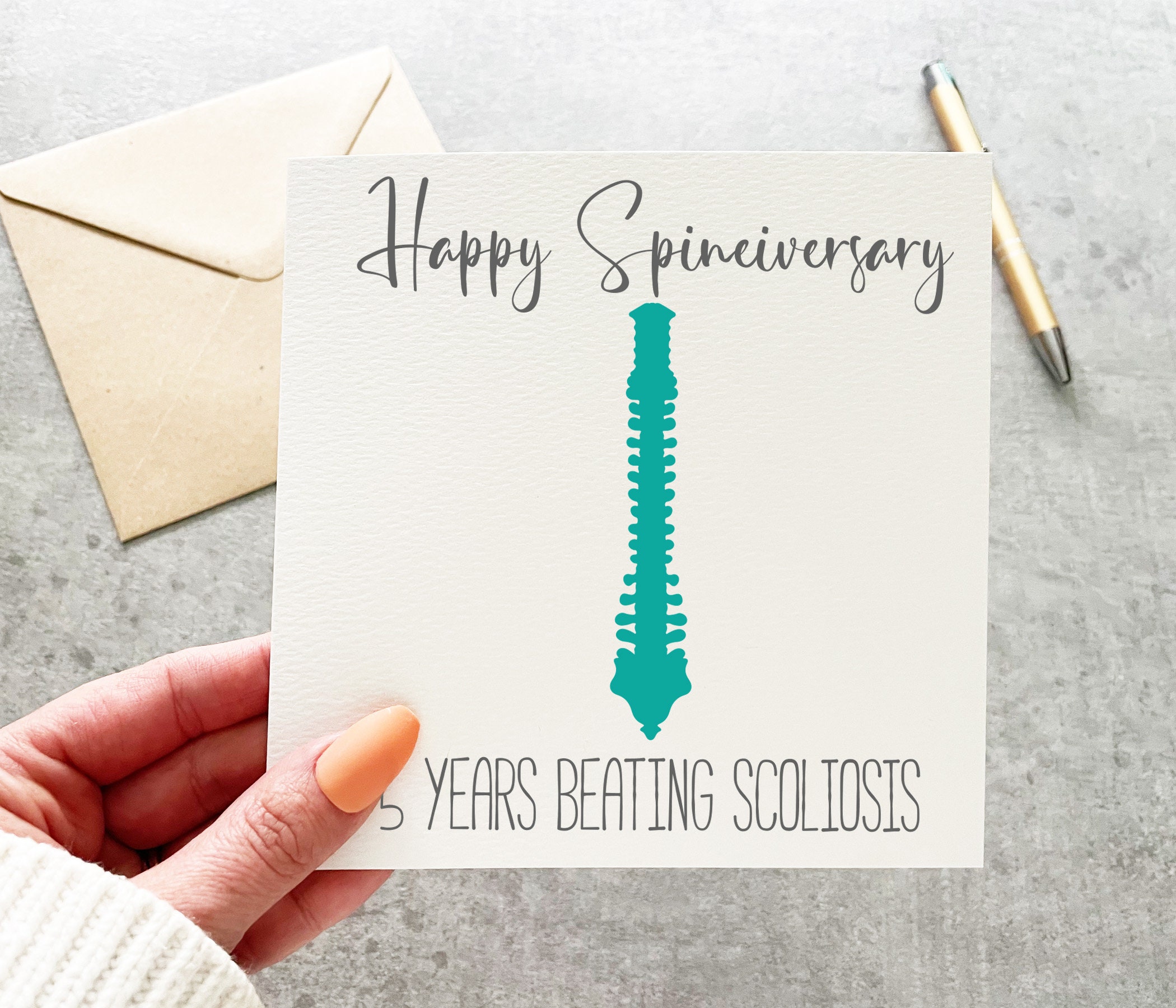 Spineiversary Card, Scoliosis Anniversary, Spinal Surgery Anniversary ...