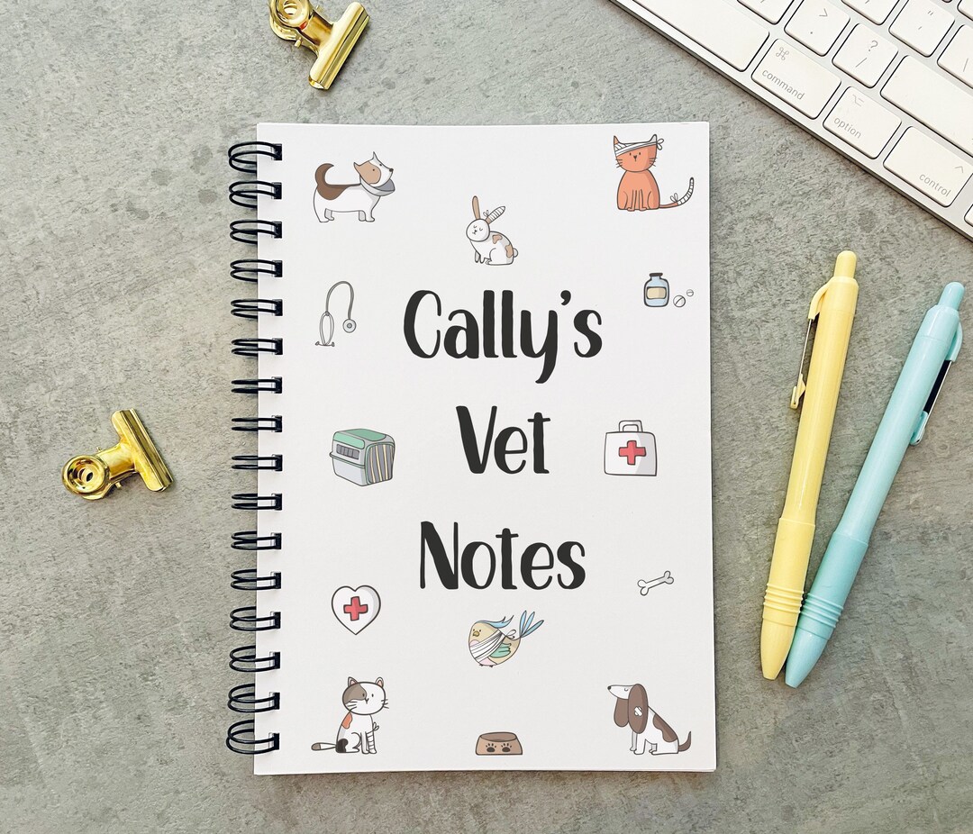 Vet Notes Notebook, Veterinarian Notebook, Qualified Vet, Vet Thank You ...
