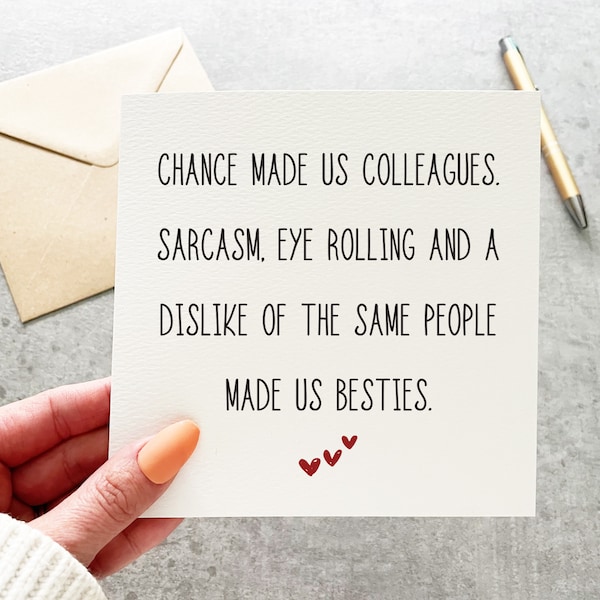 Funny Work Colleague Card - Etsy