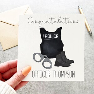 Personalised Police Card, Police Congratulations Card, Police Promotion ...
