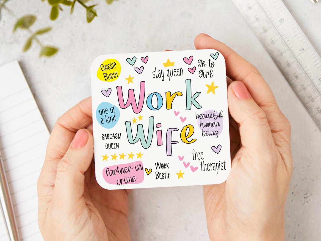 Work Wife Coaster, Work Wife Gift, Work Bestie, Work Wife Birthday ...