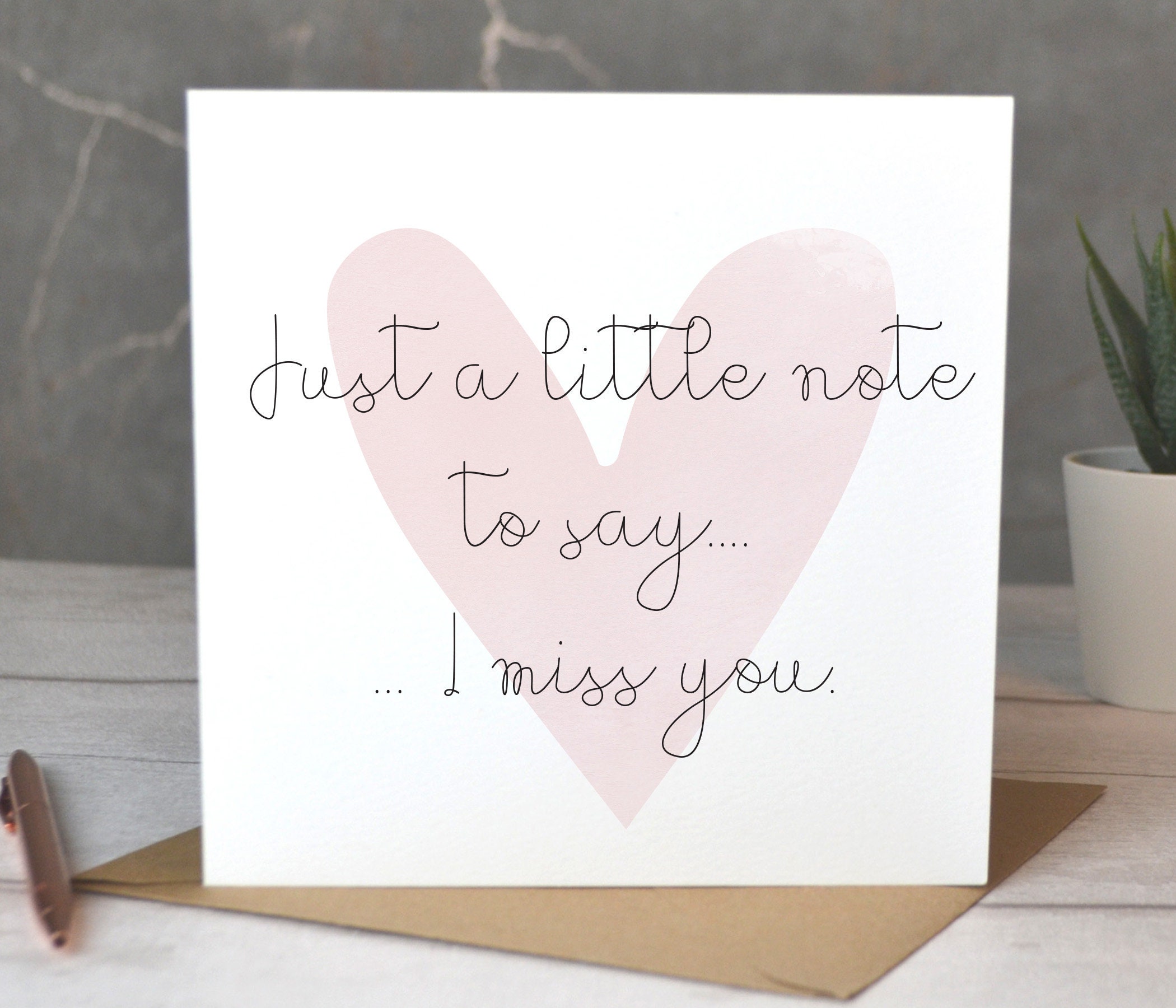 I Miss You Card Just A Little Note To Say Isolation Card | Etsy