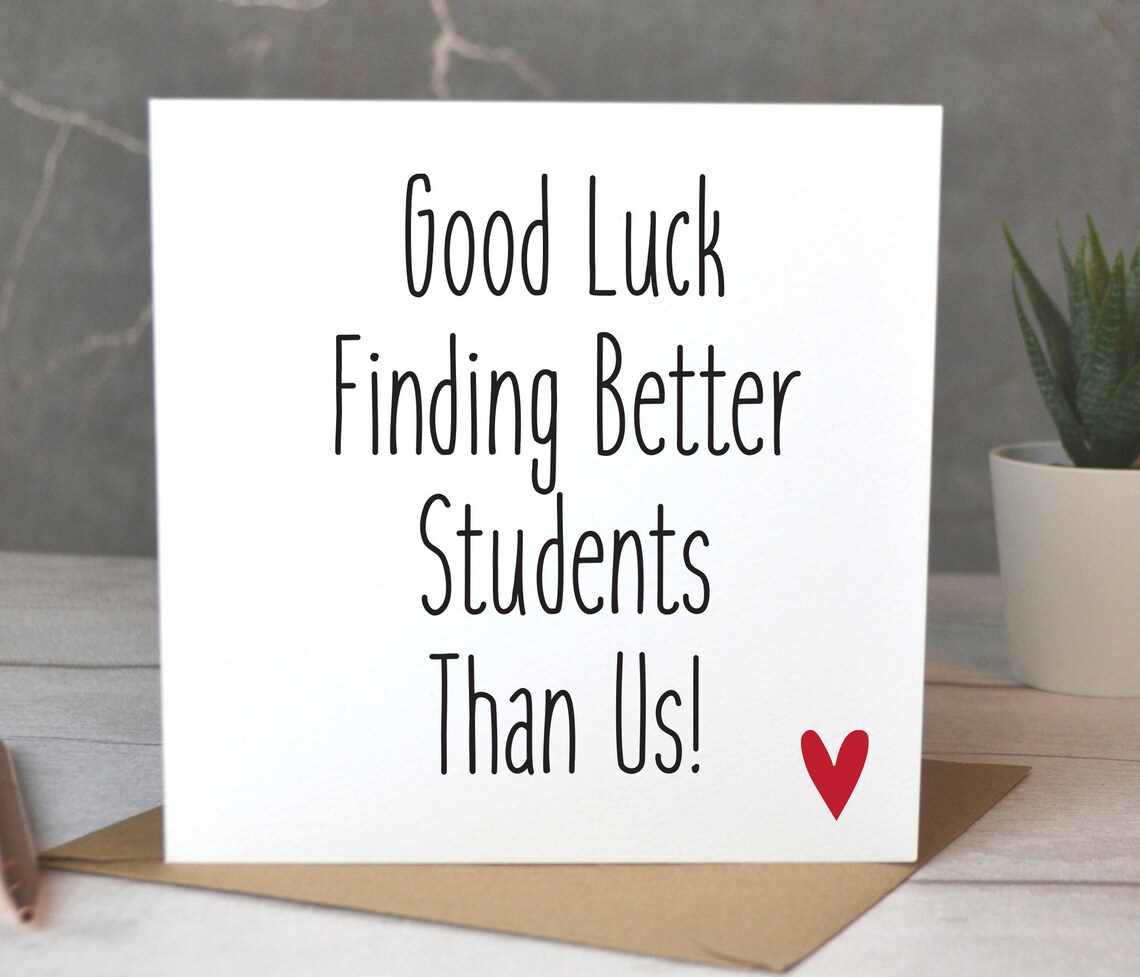 Thank You Teacher Card From the Class Card Good Luck Finding | Etsy