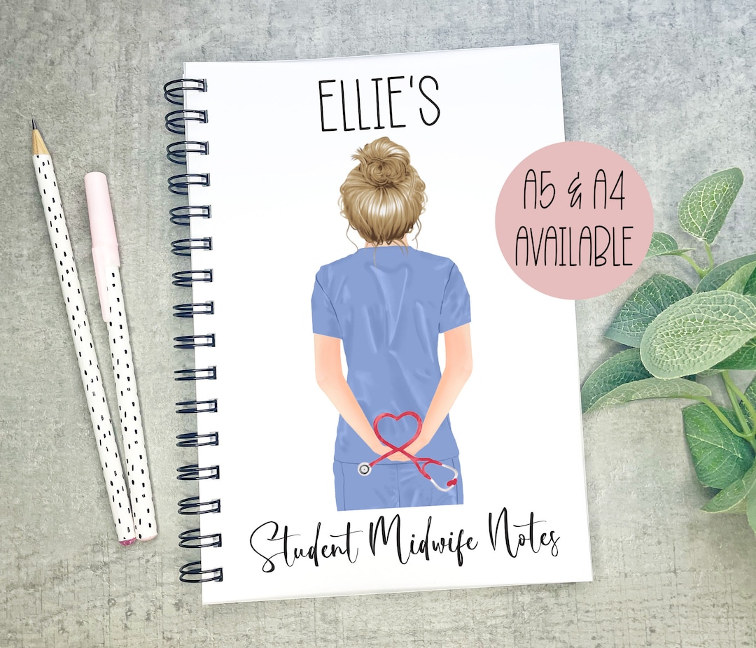Personalised Student Midwife Notebook, Trainee Midwife Gift, Student ...