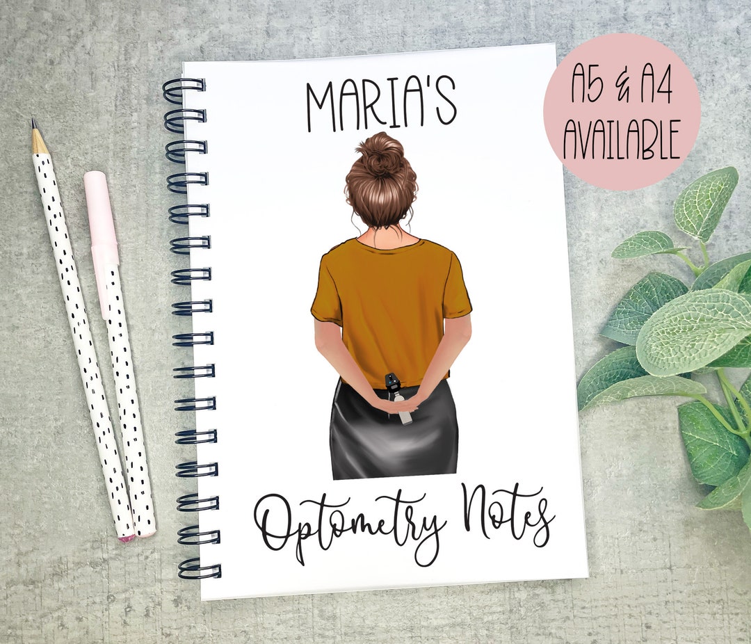 Personalised Optician Notes Notebook, Optometry Notebook, Trainee ...