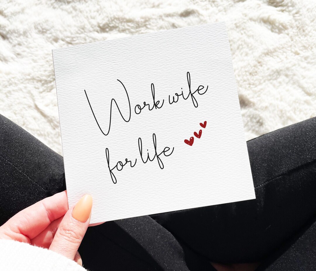 Work Wife for Life, Work Wife Card, Birthday Card for Colleague, Work ...
