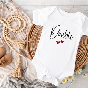 Double Trouble, Twins Baby Vests, New Baby Twins Gift, Set of Twins ...