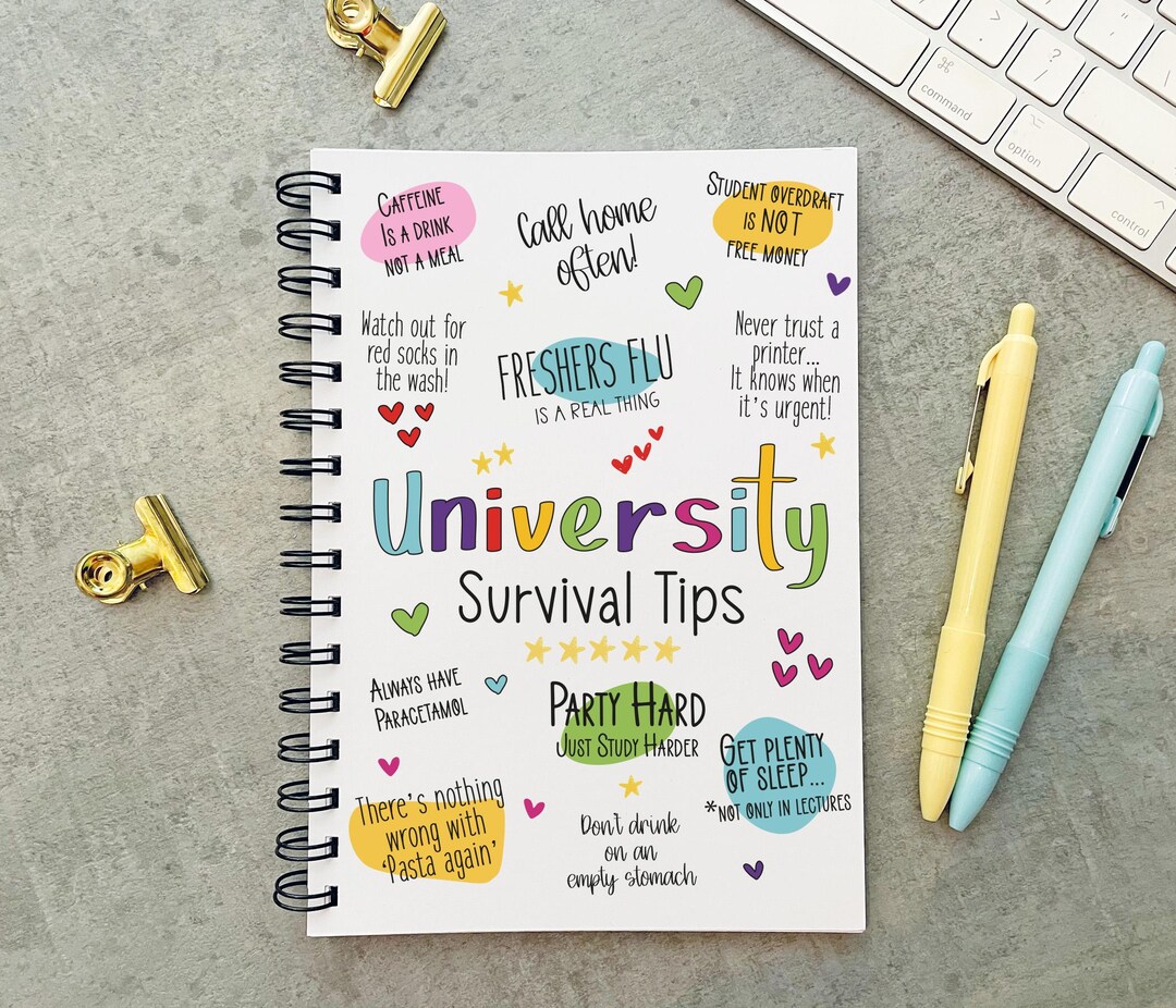 University Tips Notebook, University Survival Tips, Funny Uni Gift ...