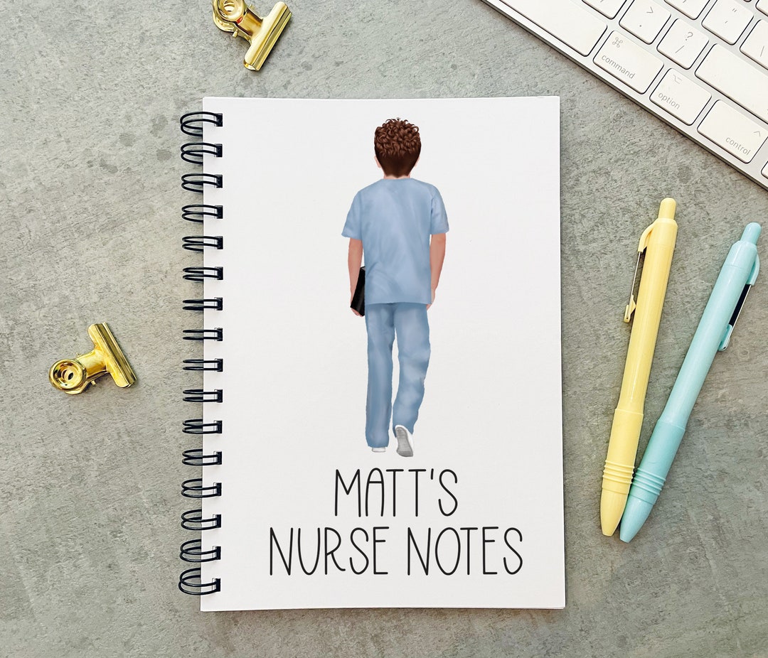 Personalised Male Nurse Notebook, Male Nurse Gift, Congratulations ...