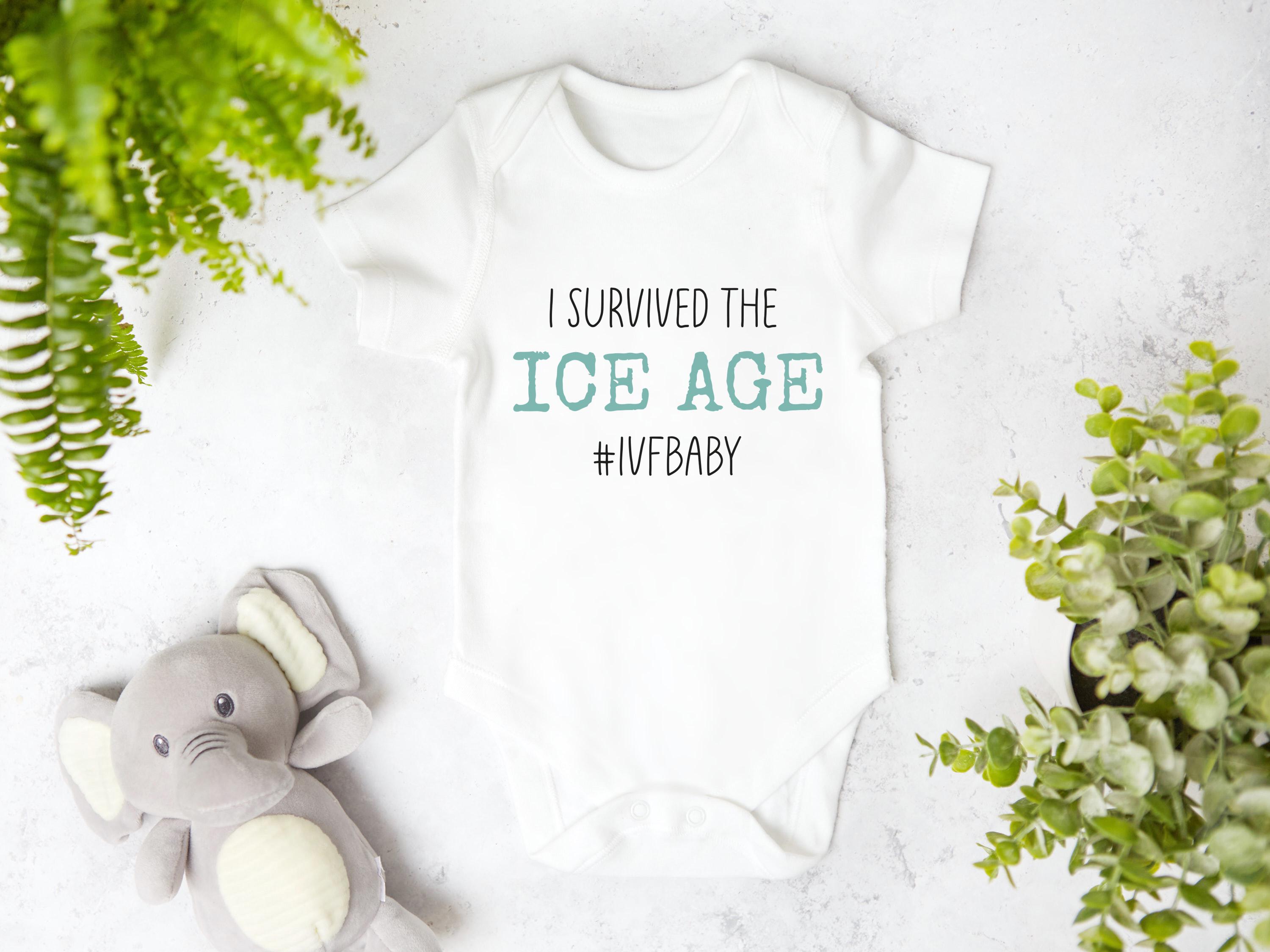 I Survived the Ice Age Baby Vest, IVF Baby, IVF Baby Vest, IVF Baby ...