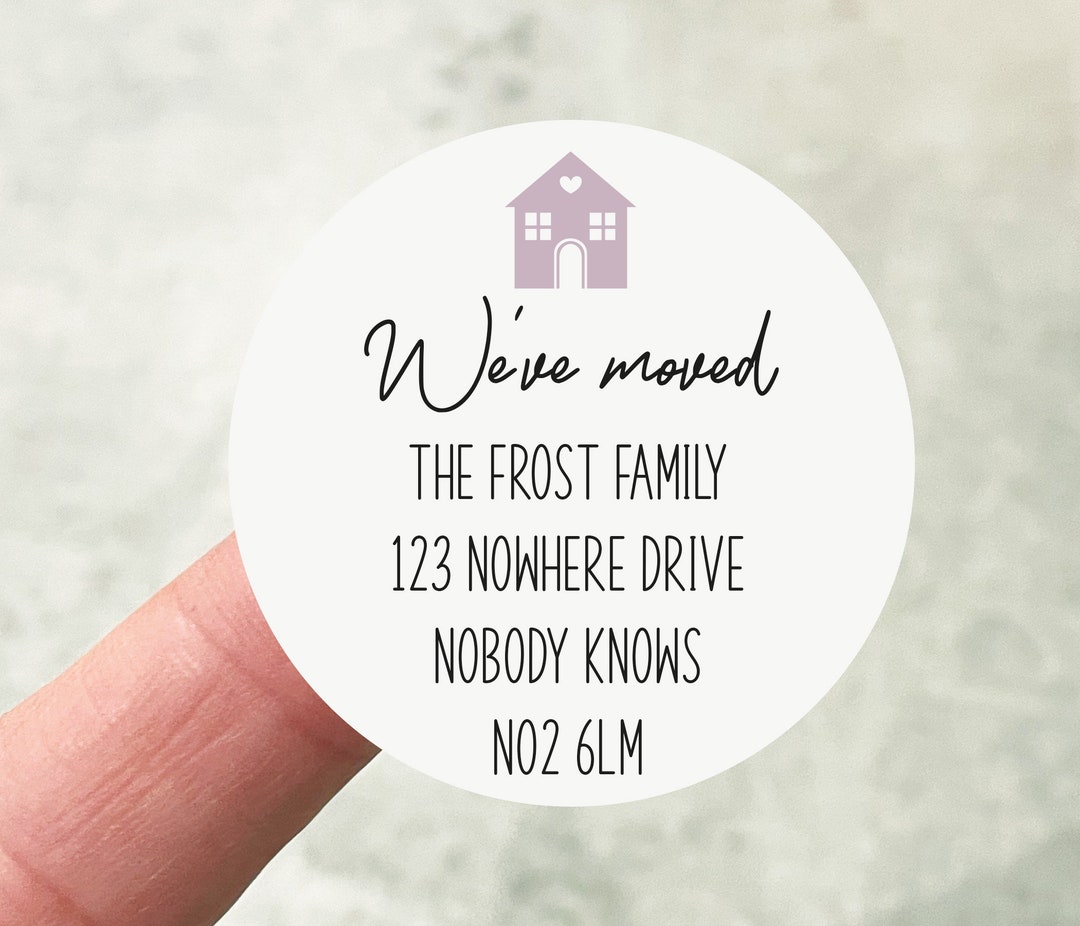 We've Moved Stickers, New Address Stickers, Return Address Stickers ...