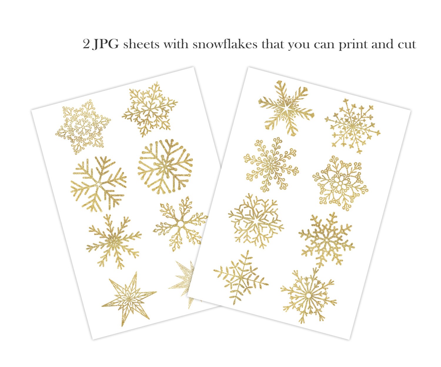 Snowflakes Clipart Glitter Christmas Clip Art Glitter Gold Christmas ...