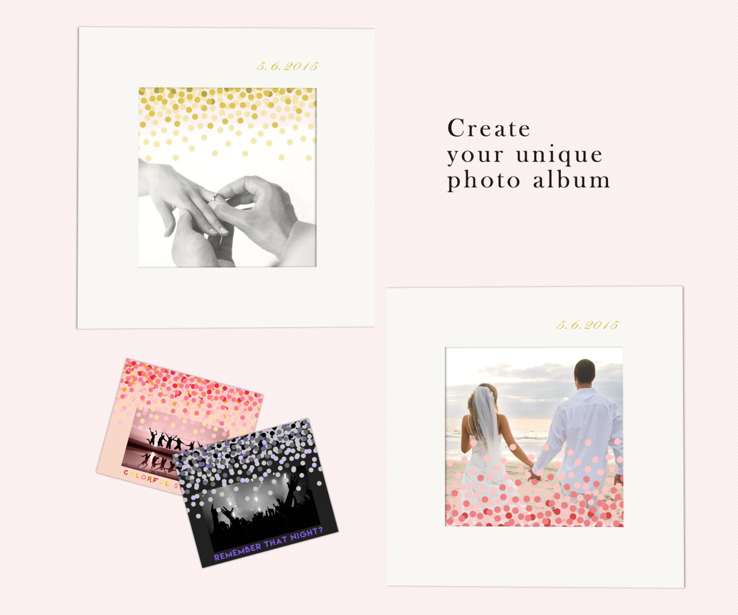 Confetti Digital Paper Confetti Clipart Confetti PNG & JPG Colorful ...