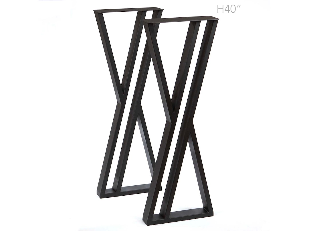 H 40 Inch, Double Z Shaped Bar Height Table Legs, 1 Pair, #SS1180 - Etsy