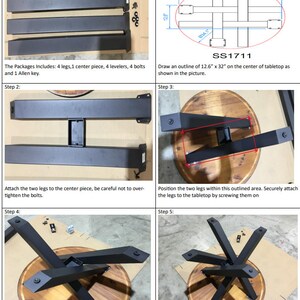 H28" Round Dining Table Legs, Straw Bundle Shaped, 1 Set, #SS1711 - Etsy