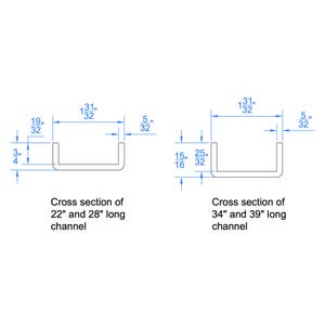 Steel C Channel Support Bracing for Table Top, Set/2 - Etsy