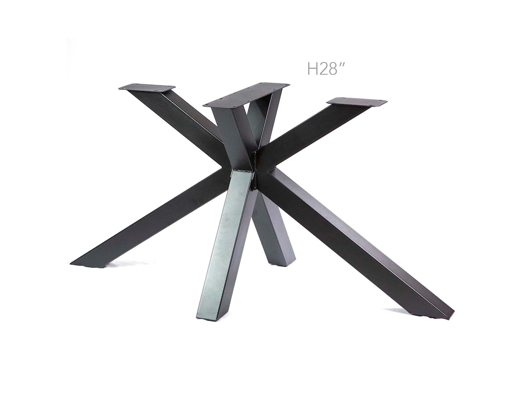 L60" X H28", Dining Table Legs, Made in 3"x3" Tubing, Spider-shaped, 1 ...