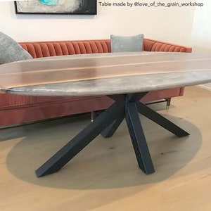 L60" X H28", Dining Table Legs, Made in 3"x3" Tubing, Spider-shaped, 1 ...