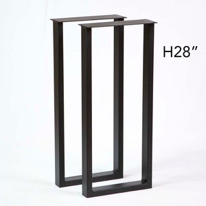 H 28 Inch Console Table Legs U Shape 1 Pair W5033B - Etsy