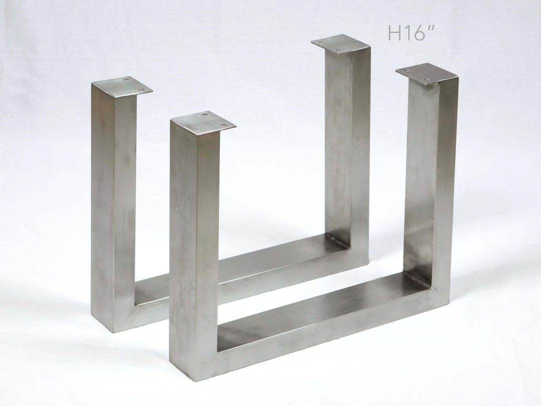 H 16" Stainless Steel Coffee Table Legs, 1 Pair #SS100D - Etsy