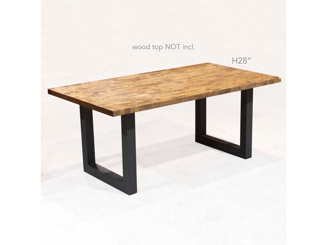 H 28 Inch, Dining Table Legs, U Shape, Made in 3"x3" Tubing, 1 Pair, # ...