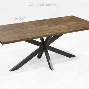 L58" X H28", Dining Table Legs, Starburst Shaped, 1 Set, #ST2610 - Etsy