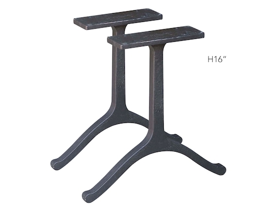 H 16 Inch Cast Iron Legs for Bench or Coffee Table 1 Pair Wishbone shaped WB410 Etsy