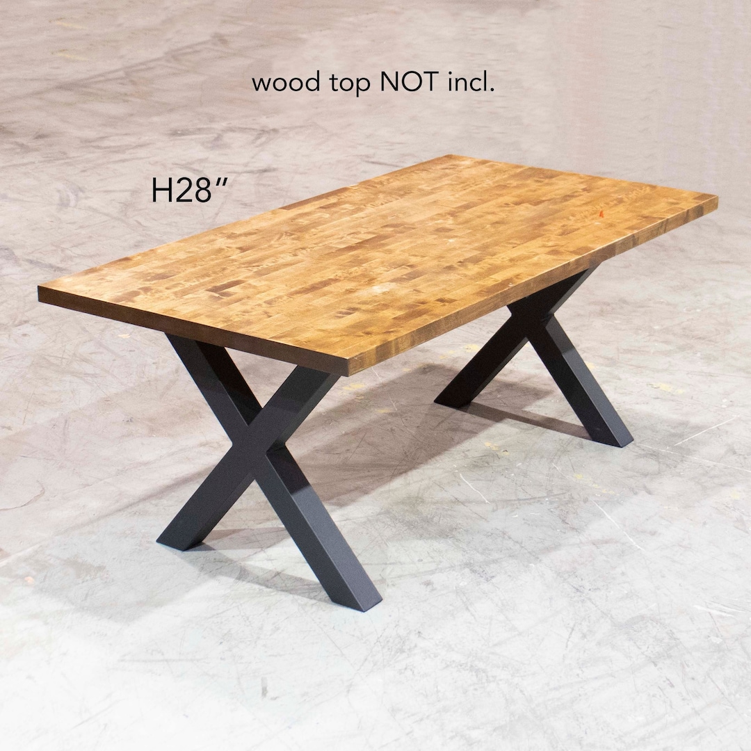 H 28 Inch Dining Table Legs X Shape Made in 3x3 - Etsy