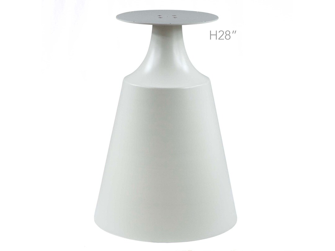 H 28 Inch, Round Dining Table Base, Cone-shaped, White #LK311W - Etsy