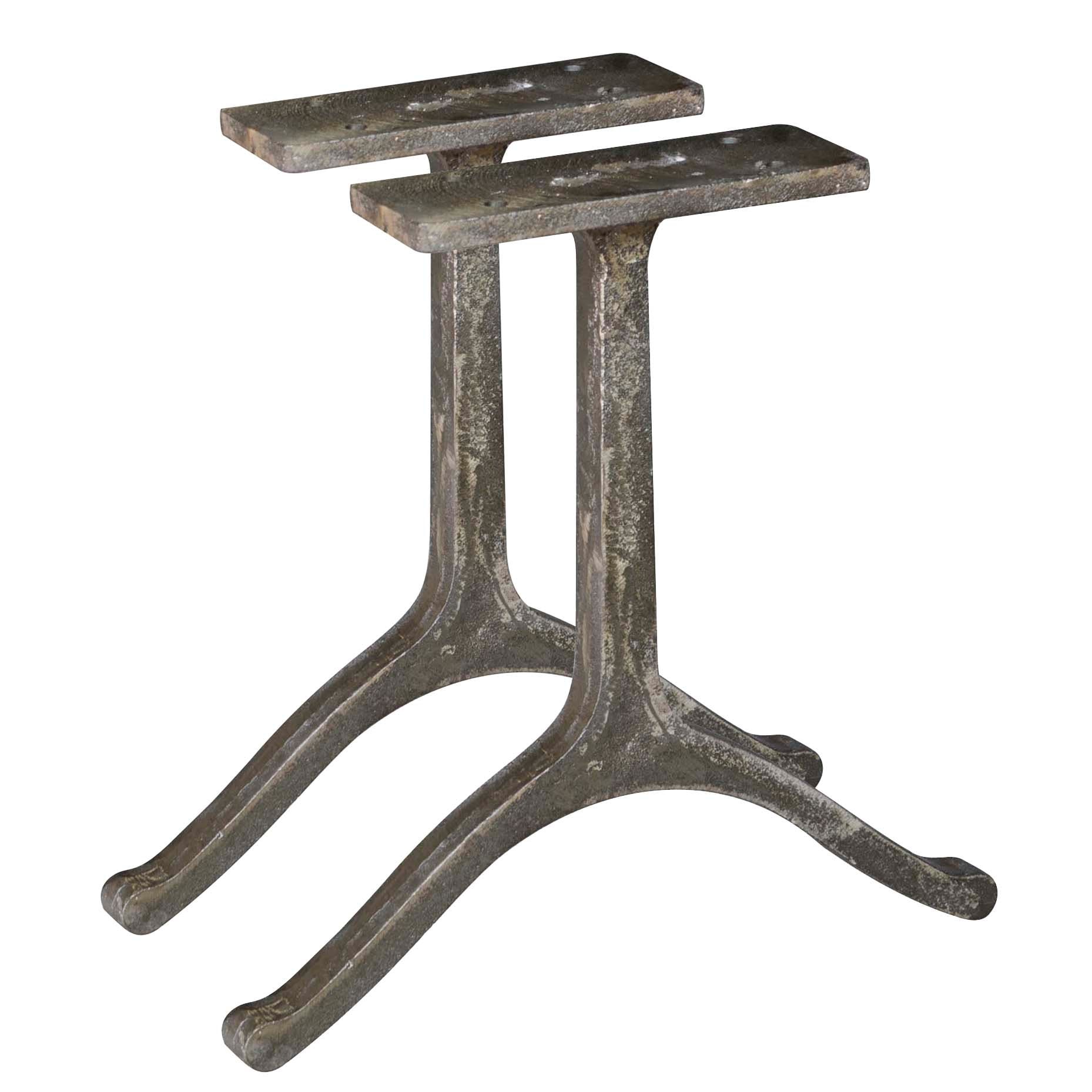 H 16 Inch, Cast Iron Legs for Bench or Coffee Table, 1 Pair, Wishbone ...