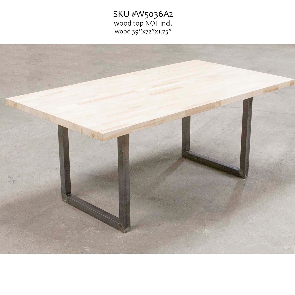 H 28 Inch Dining Table Legs U Shape 1 Pair W5036A - Etsy