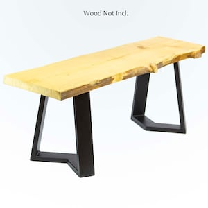 H 16 Inch Cress Bench Legs, Black Powder Coated, 1 Pair, #SS400 - Etsy