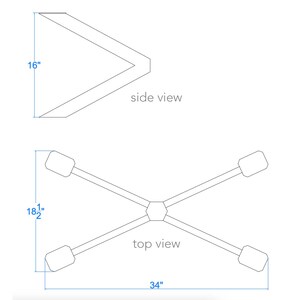 H 16 Inch Butterfly Shape Coffee Table Base, 1 Set, SS1520 - Etsy