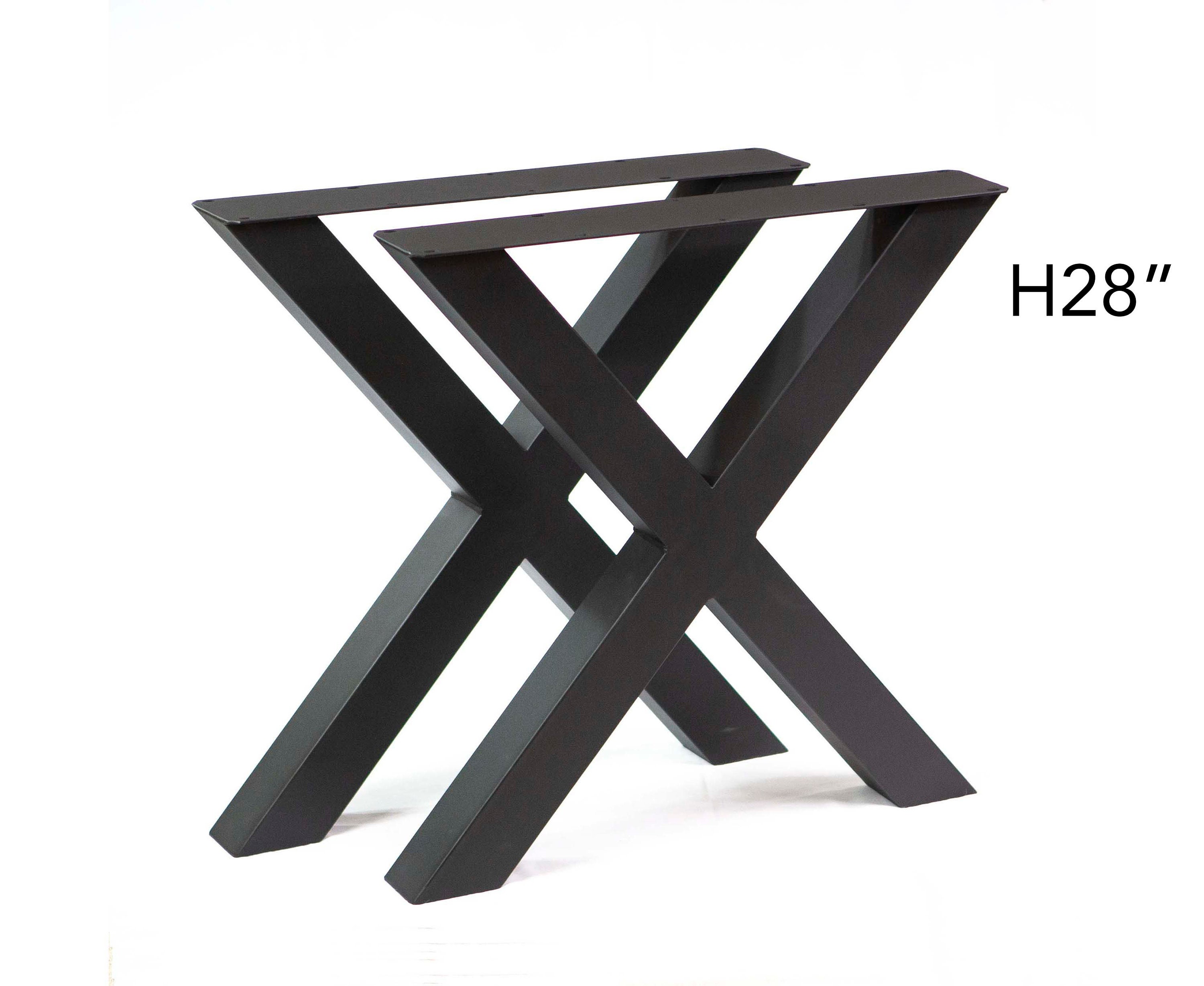 H 28 Inch Dining Table Legs X Shape Made in 3x3 - Etsy Canada