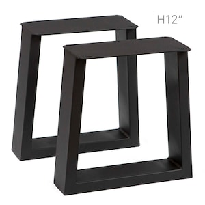 H 12 Inch Short Table Legs, 1 Pair, Trapezoid Shape #SS251 - Etsy