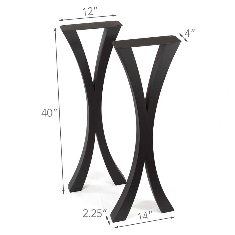 H40" Curve X-shaped Bar Height Table Legs, 1 Pair #ST3013N - Etsy