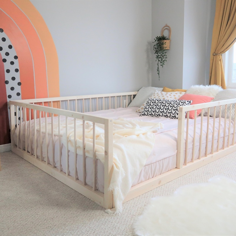 Floor Bed Full With Rail - Etsy