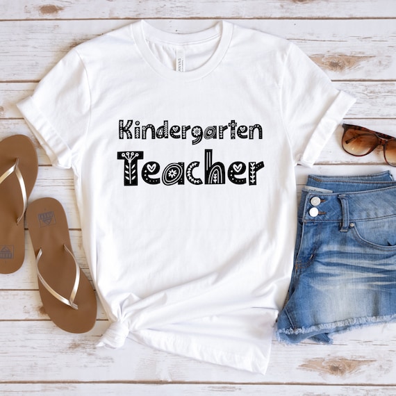 Kindergarten Teacher Tshirt Teach Shirt Teacher Shirt Cute - Etsy