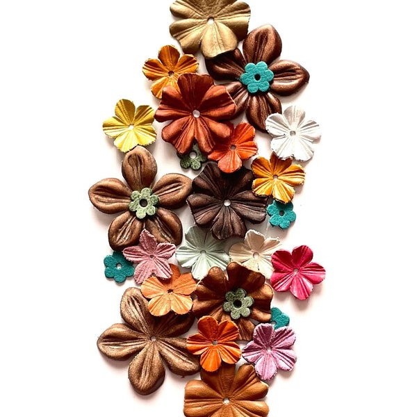 Leather Flower - Etsy