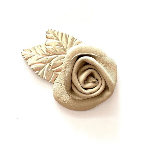 Leather Brooch - Etsy
