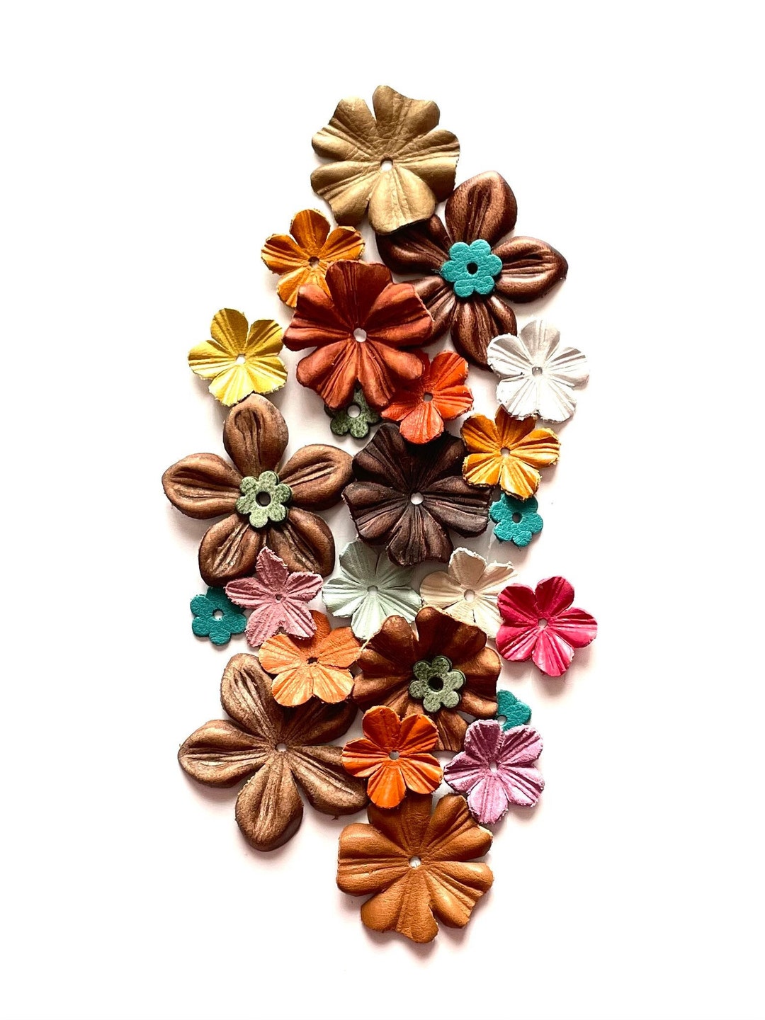 Leather Flower Set of 27 Different Pcs - Etsy