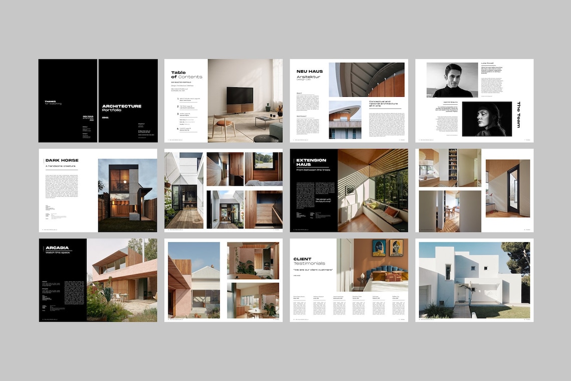 Architecture Portfolio Template Architecture Brochure - Etsy