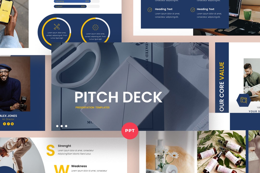 PITCH DECK Powerpoint Template - Etsy