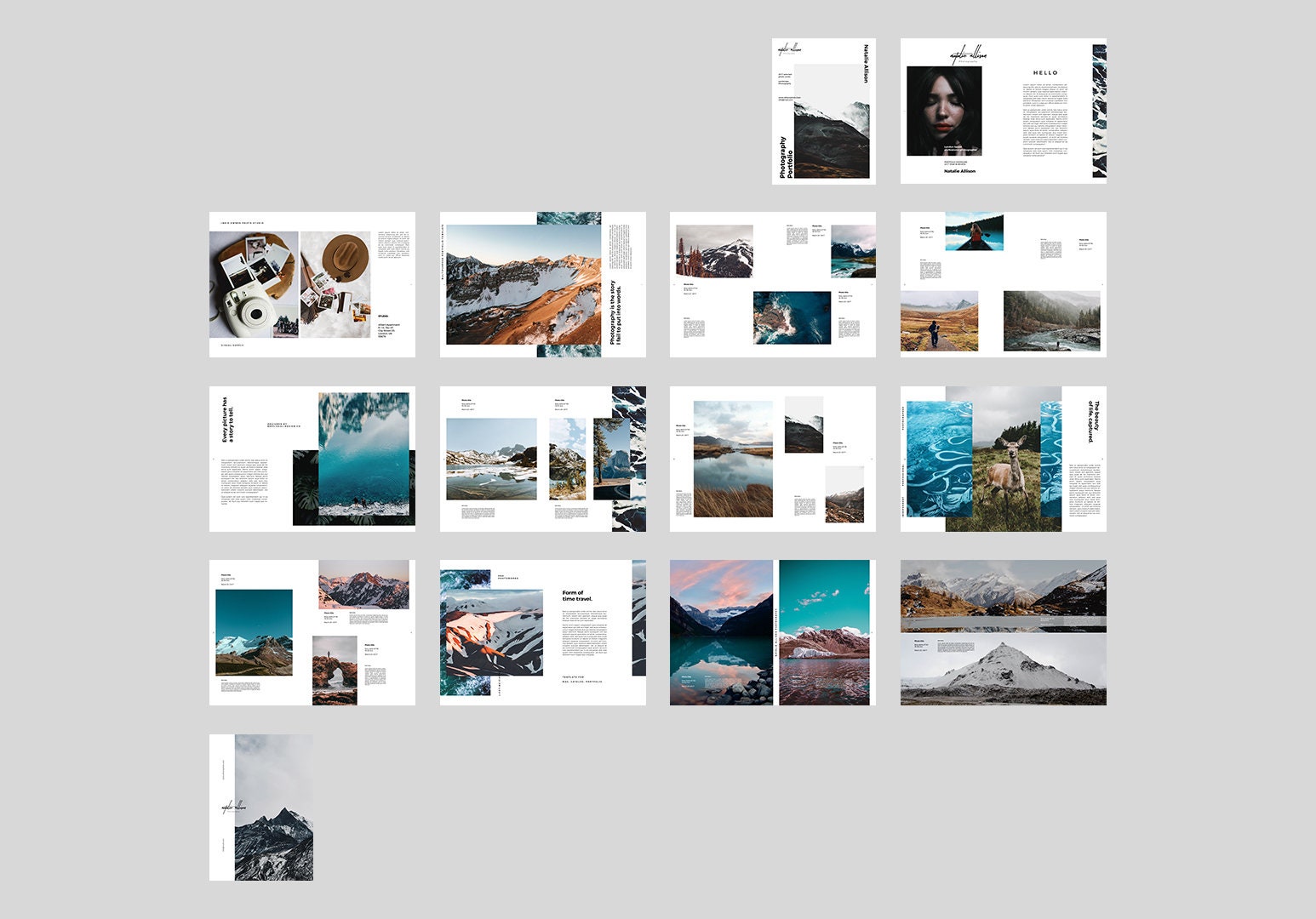 Minimalist Photography Portfolio Template: Modern Indesign Brochure ...