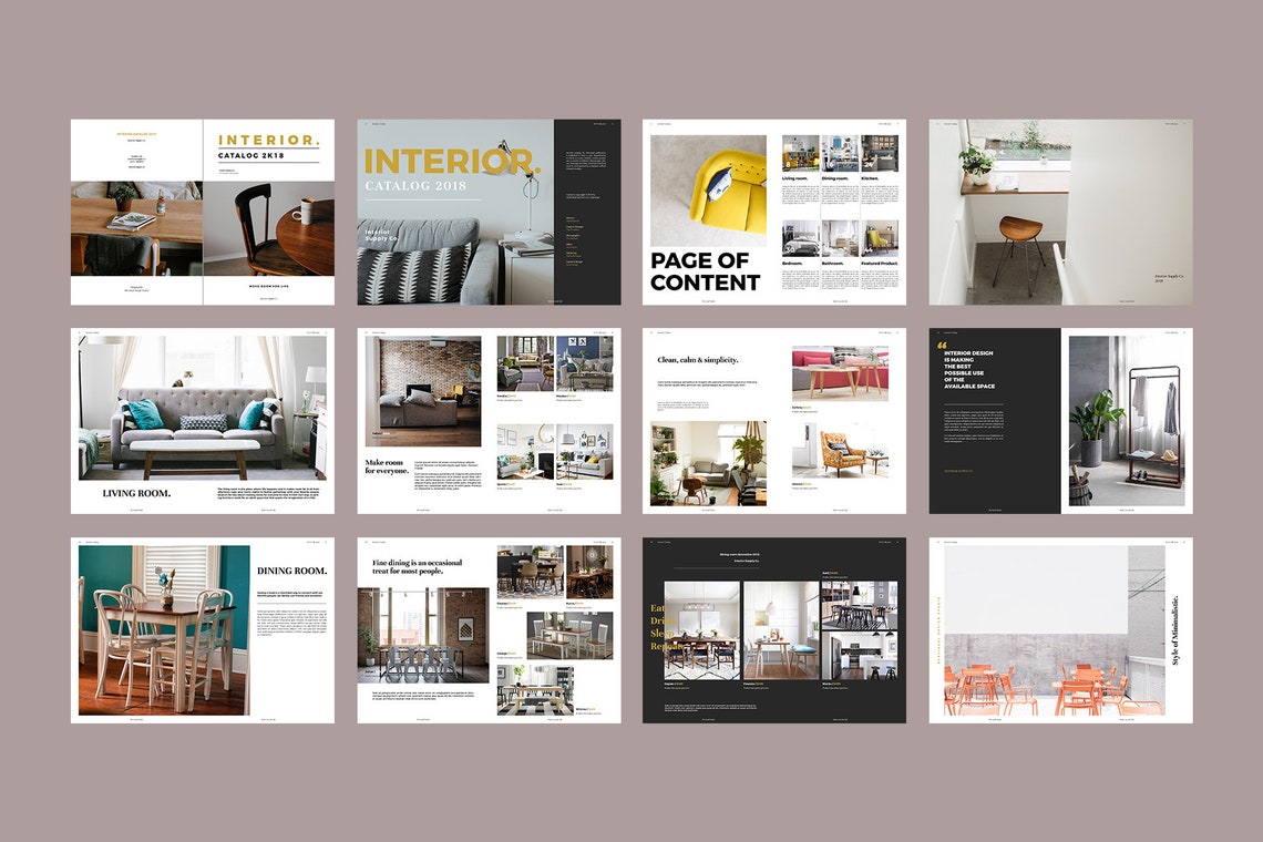 Interior / Furniture Catalog Brochure Template Interior Cataloog ...