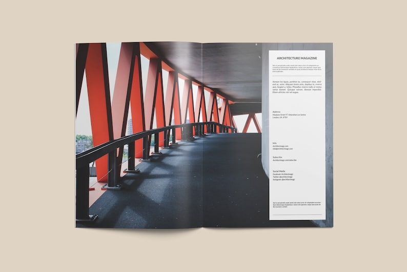 Architecture Magazine Template: Photography Portfolio (instant Download ...