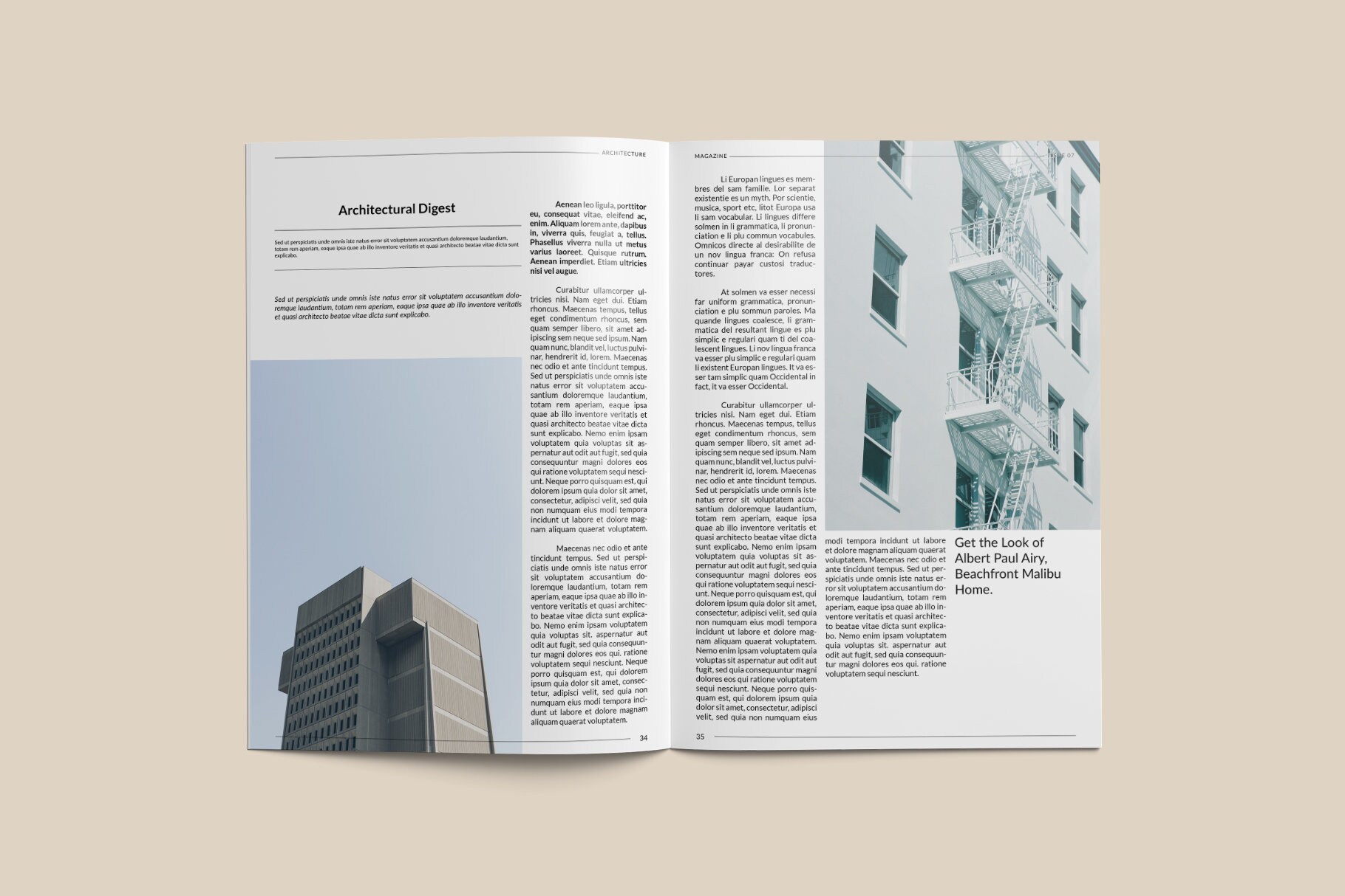 Architecture Magazine Template: Photography Portfolio (instant Download ...