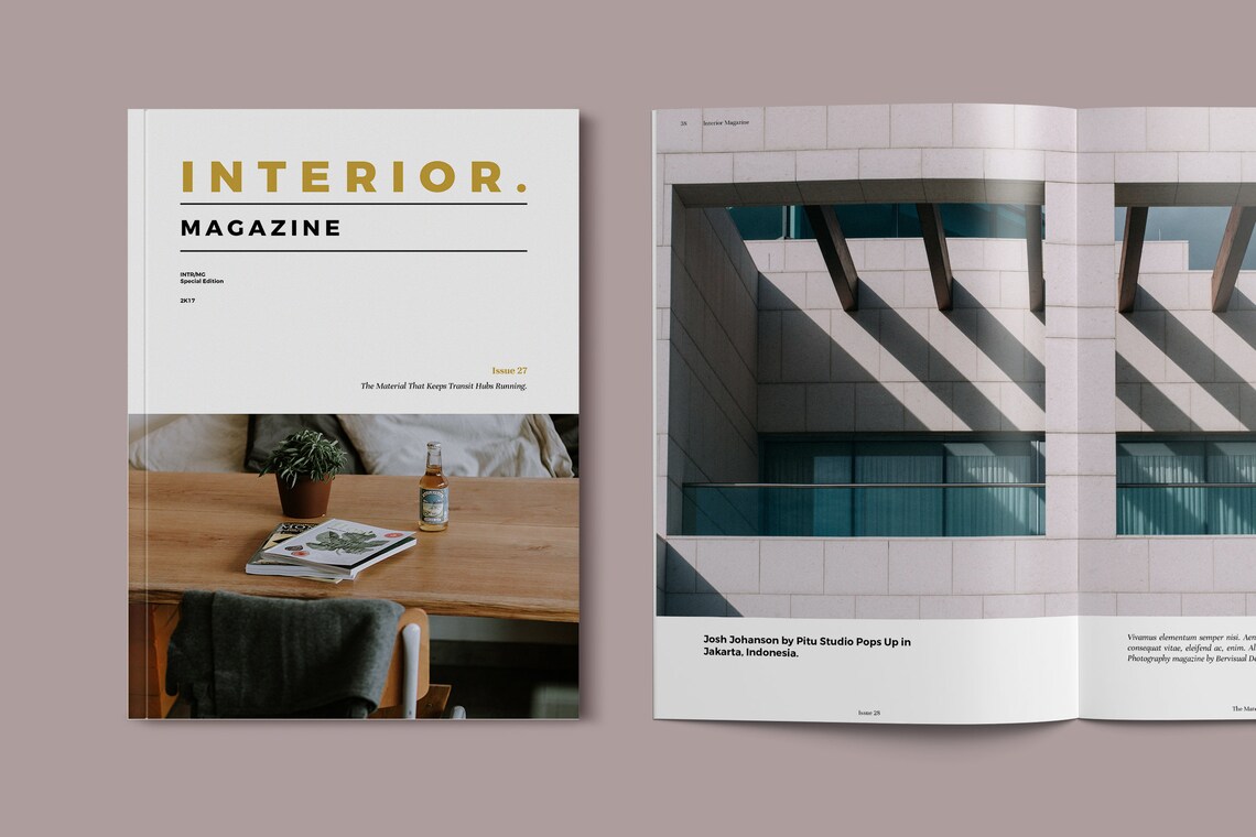 Interior / Furniture Magazine Template Interior Magazine Furniture ...