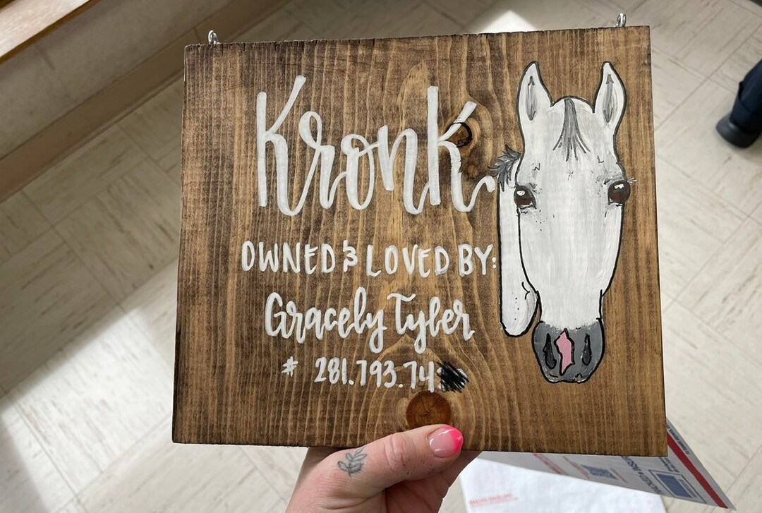 Hanging Stall Sign - Etsy