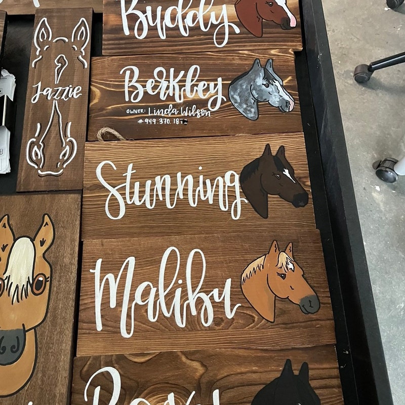 Stall sign - Etsy